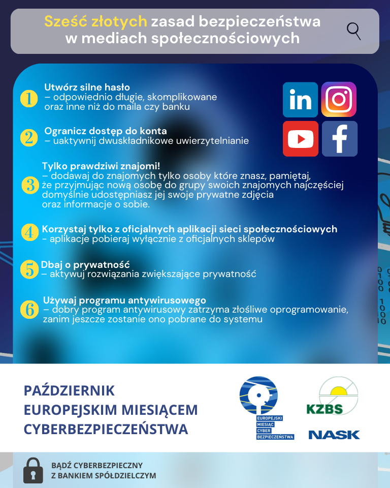 Bezpieczni w mediach społecznościowych – praktyczne wskazówki - Bank Spółdzielczy w Olecku
